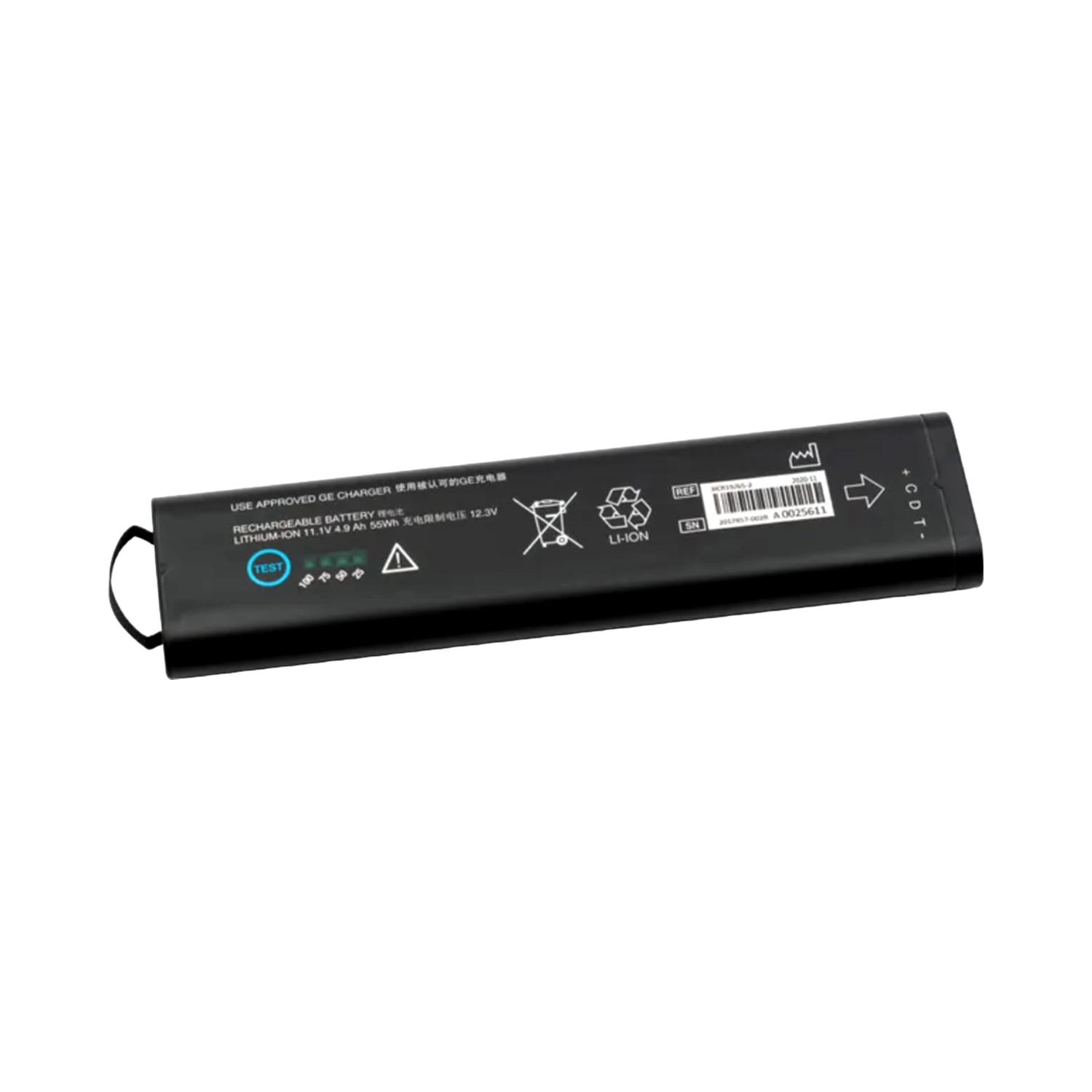 GE DASH 3000/4000/5000 Rechargeable Lithium-Ion Battery - (2 BATTERIES ...