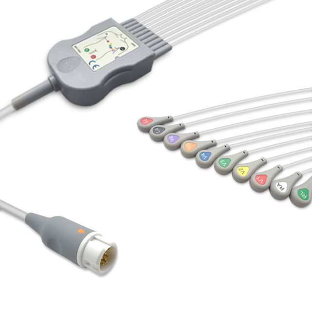 Philips ECG Direct-Connect Cable One-Piece 10-Lead Adult/Pediatric Sna ...