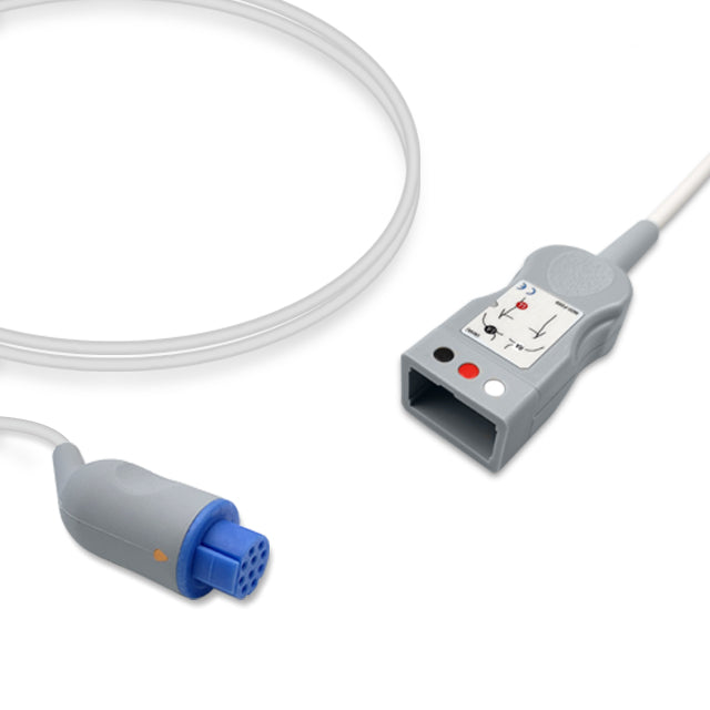 GE Datex-Ohmeda ECG 3-Lead Trunk Cable AHA - 545307-HEL – Medical ...